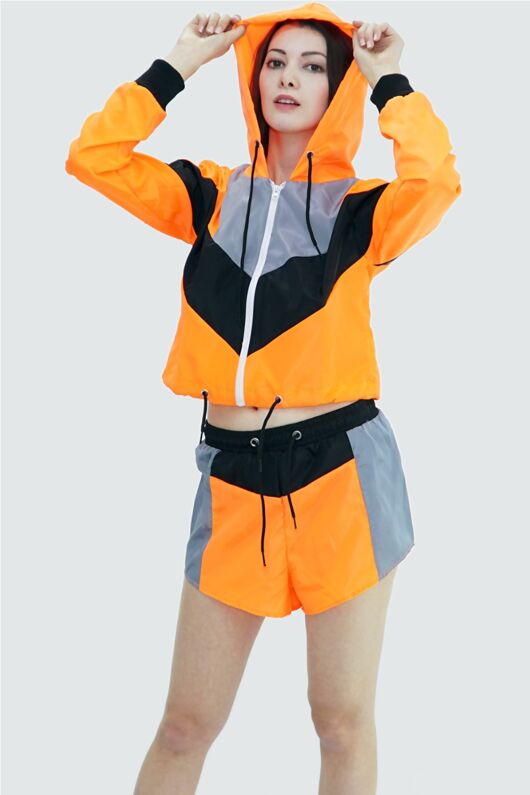 Wholesale Job Lot Colour Block Hooded Shell Suit | J5Fashion