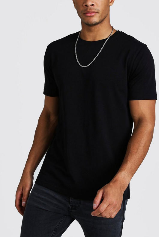 Wholesale Black Basic Crew Neck T-Shirt | J5Fashion