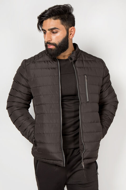 Wholesale Threadbare Black Hilton Padded Bomber Jacket | J5Fashion