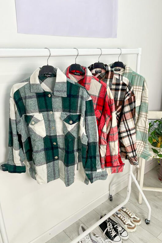 Wholesale Job Lot Checked Shacket | J5Fashion