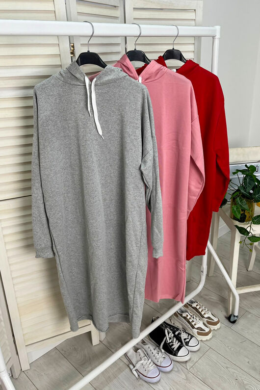 Wholesale Job Lot Slouchy Hooded Sweat Dress | J5Fashion