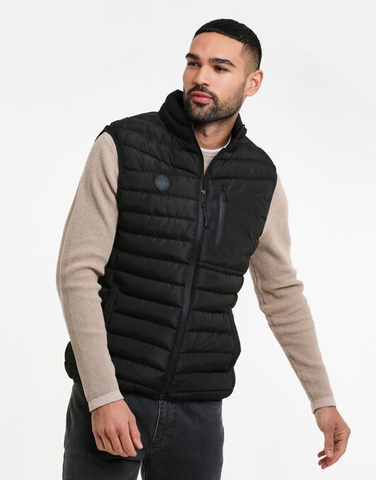 Wholesale Threadbare Black Lightweight Padded Gilet
